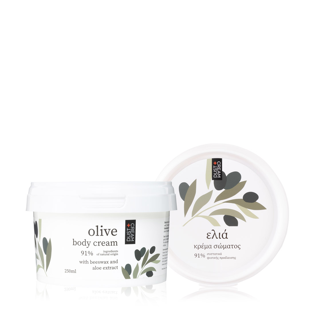 ΚΡΕΜΑ ΣΩΜΑΤΟΣ ΜΕ ΑΡΩΜΑ ΕΛΙΑ 250ML | Dust + Cream