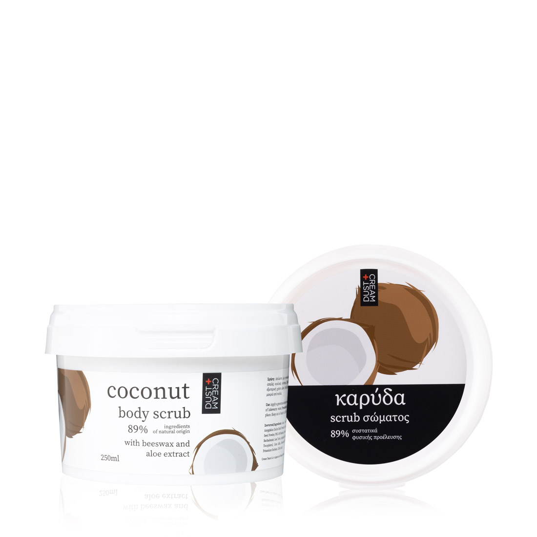 SCRUB ΣΩΜΑΤΟΣ ΜΕ ΑΡΩΜΑ ΚΑΡΥΔΑ 250ML | Dust + Cream
