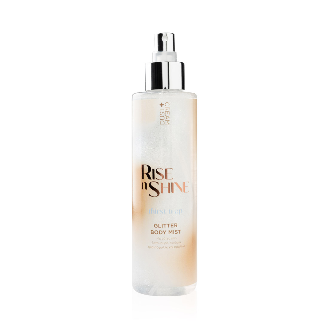BODY MIST RISE N SHINE WITH GLITTER THIRST TRAP 200ML | Dust + Cream