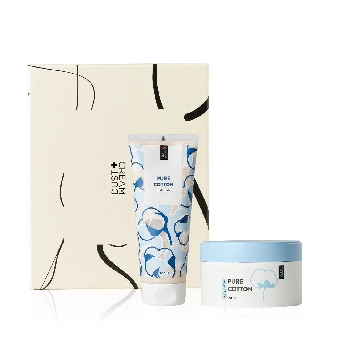 GIFT SET PURE COTTON WITH GIFT BOX 2PCS | Dust + Cream