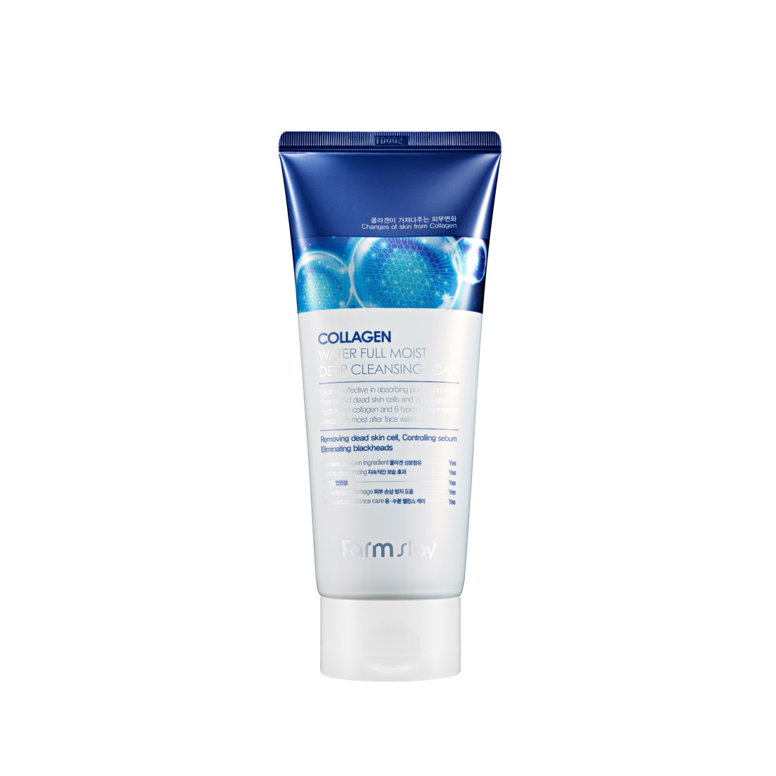 COLLAGEN WATER FULL MOIST DEEP CLEANSING FOAM FARMSTAY 180ML | Dust + Cream